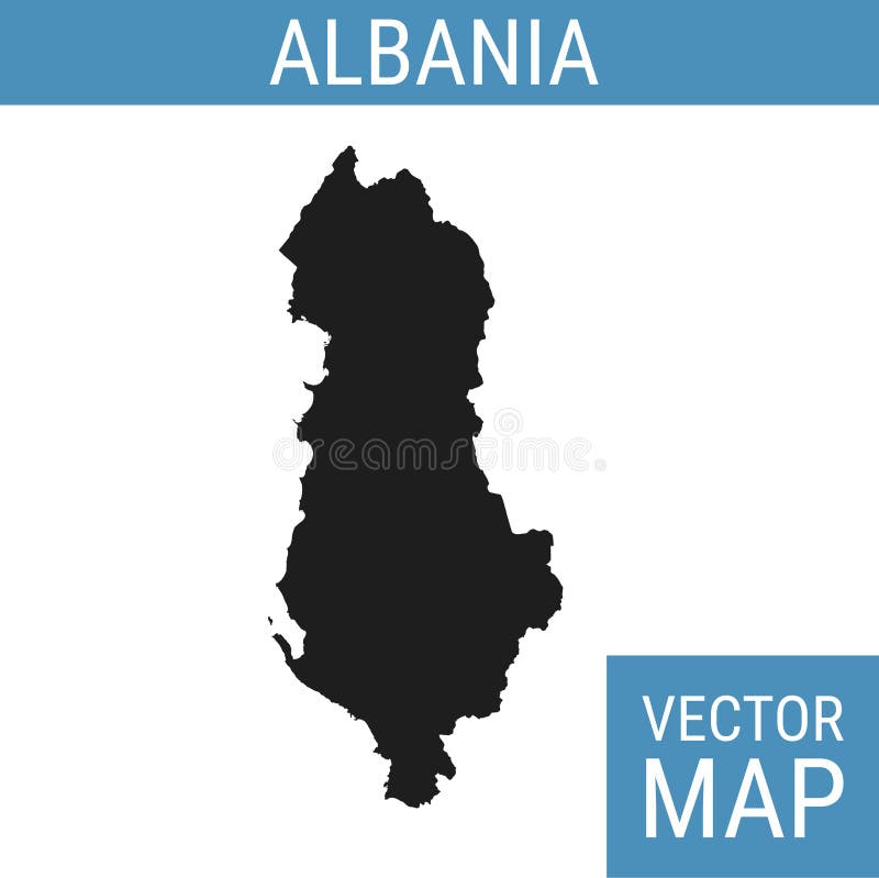 Map of Albania. Vector Design Isolated on White Background Stock Vector ...