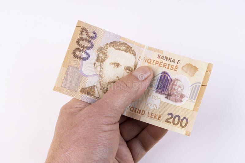 Some 200 Albanian Lek Bank Note Stock Photo - Image of paper, market ...