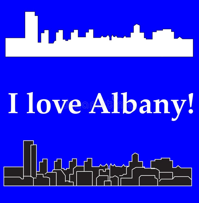 Albany, New York, City Silhouette Stock Vector - Illustration of ...
