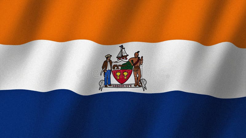 Albany, New York Flag Waving in the Wind. Flag of Albany, New York ...