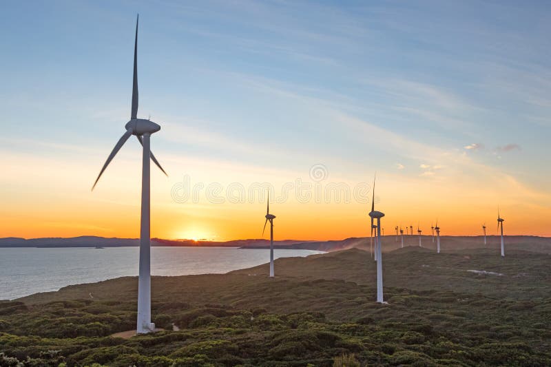 Albany Wind Farm stock image. Image of turbine, coast - 16492463
