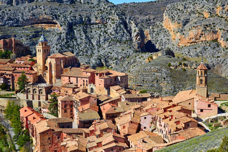 Albarracin Medieval Town at Teruel Spain Stock Image - Image of europe ...
