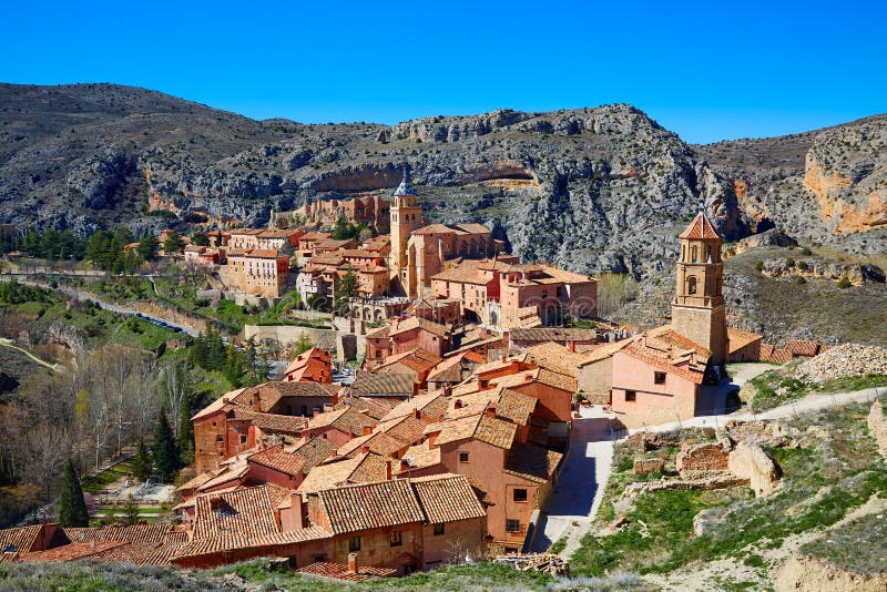 Albarracin Medieval Town at Teruel Spain Stock Photo - Image of city ...