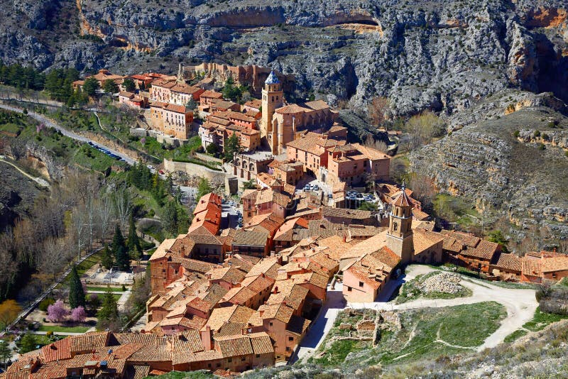 Albarracin Medieval Town at Teruel Spain Stock Image - Image of ...