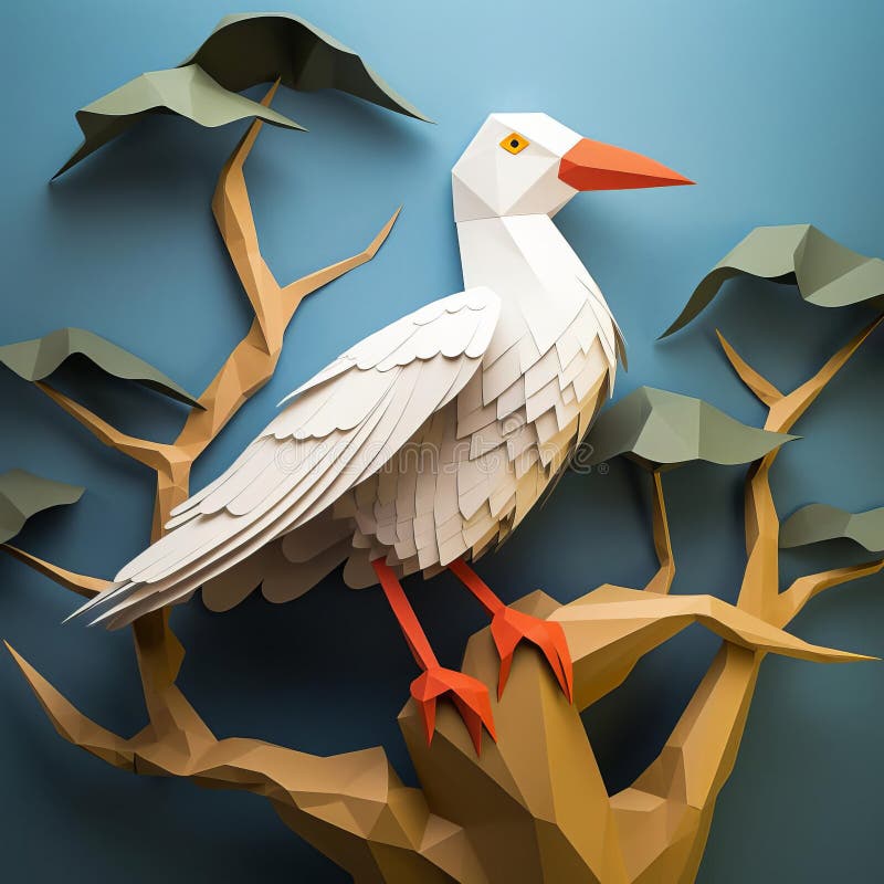 Create a Simple yet Eye-catching Albatross Paper Craft Design Stock ...