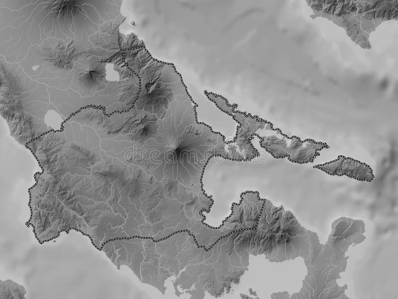 Albay, Philippines. Grayscale. No Legend Stock Illustration ...