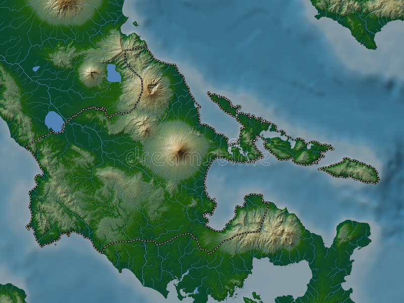 Albay, Philippines. Physical. No Legend Stock Illustration ...
