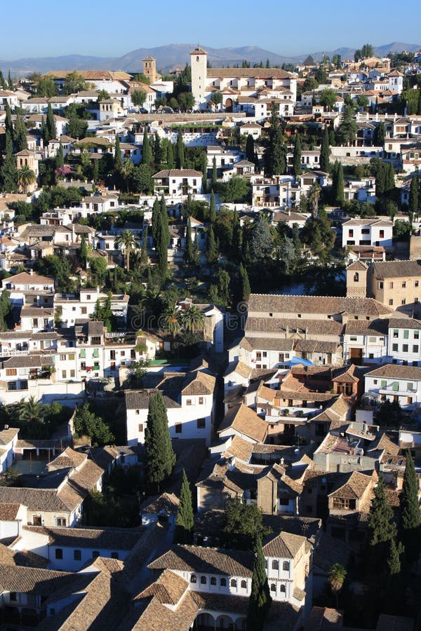 Albayzin in Granada stock photo. Image of roofs, village - 57003878