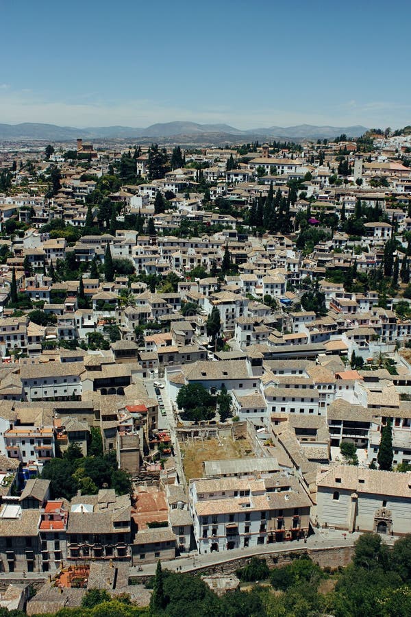 Albayzin in Granada, Spain stock image. Image of alhambra - 34658101