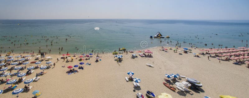 Albena Beach Panoramic View from Above, Bulgaria Stock Photo - Image of ...