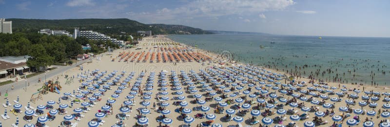 Albena Beach View from Above, Bulgaria Stock Image - Image of coast ...