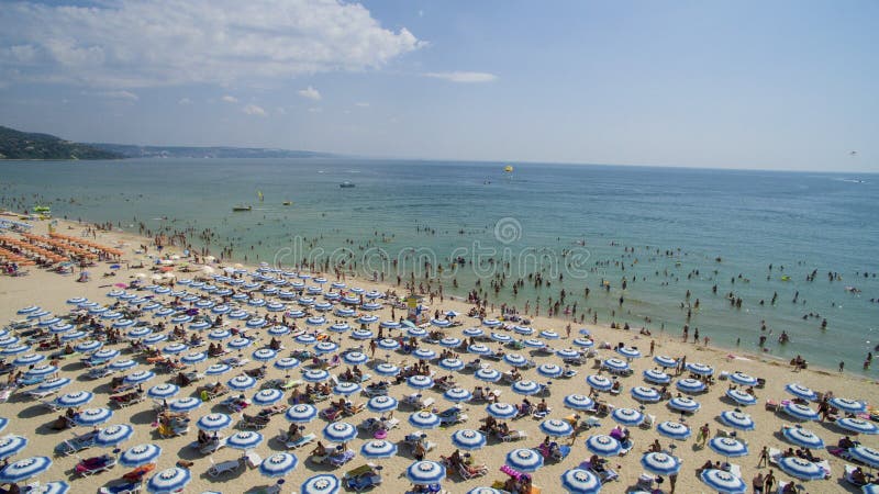 Albena Beach View from Above, Bulgaria Stock Image - Image of view ...