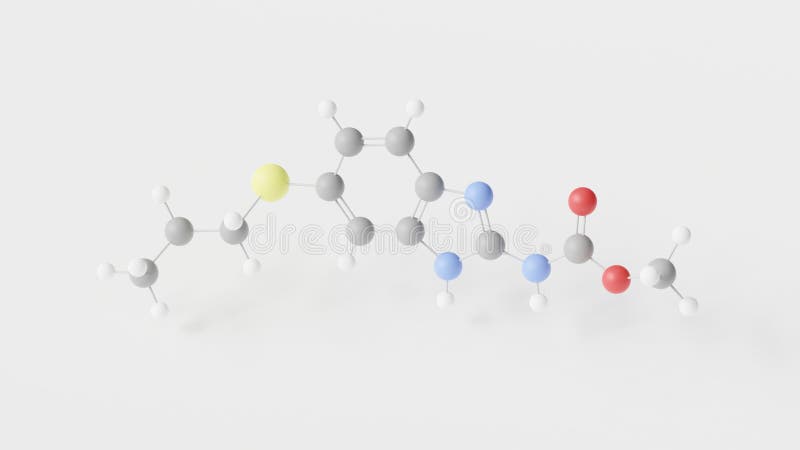 Albendazole Molecule 3d, Molecular Structure, Ball and Stick Model ...