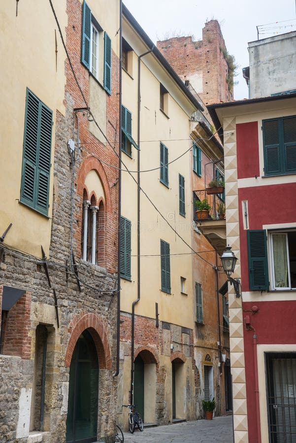 Street of Albenga-Albenga, Savona, Liguria, Italy Stock Photo - Image ...