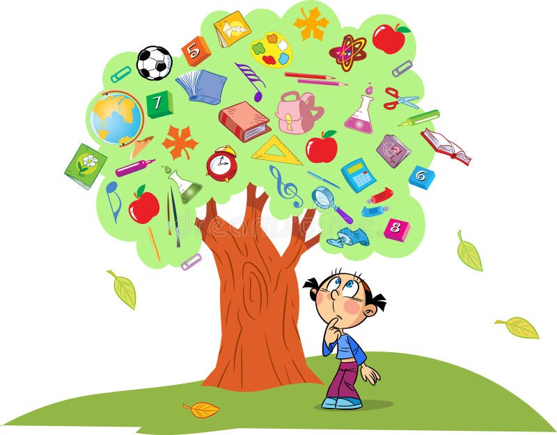 Albero di conoscenza illustrazione vettoriale. Illustrazione di ...