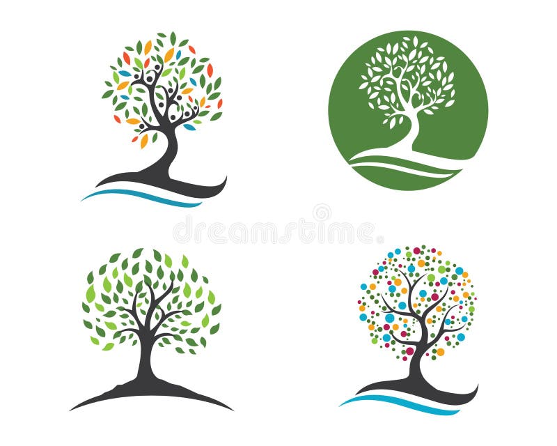 Albero Logo Template Di Eco Illustrazione Vettoriale - Illustrazione di ...