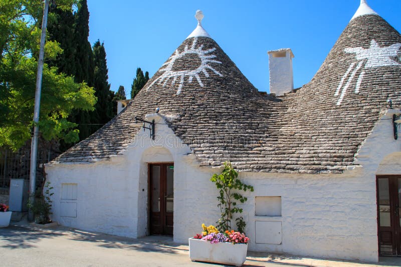 Trulli on Monte Pertico Street, Alberobello. Editorial Photo - Image of ...
