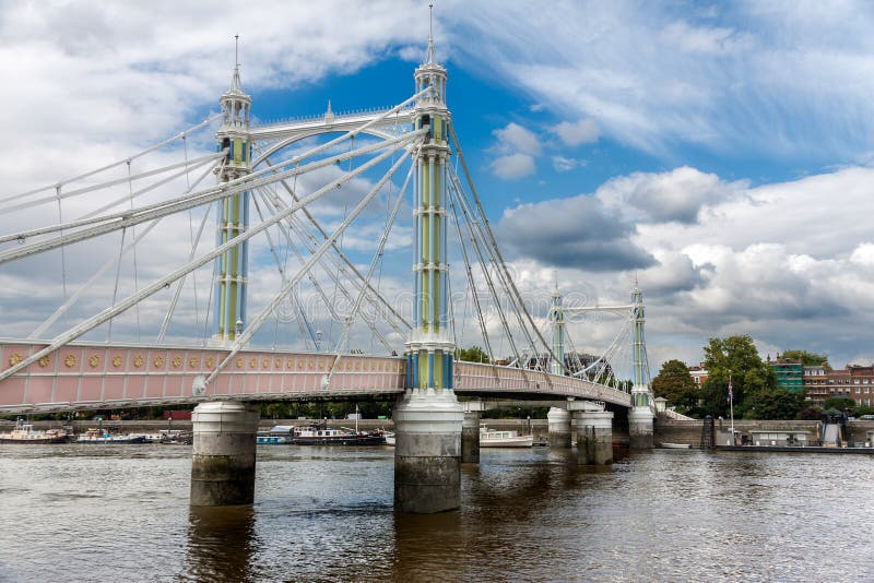Albert Bridge in London stock image. Image of british - 45489219