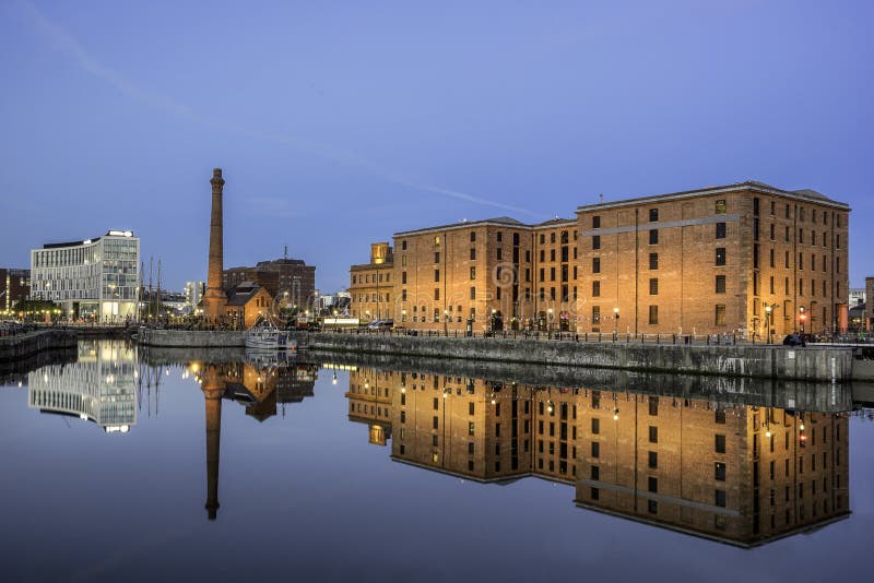 Liverpool Waterfront at Pier Head Stock Photo - Image of dock, commerce ...