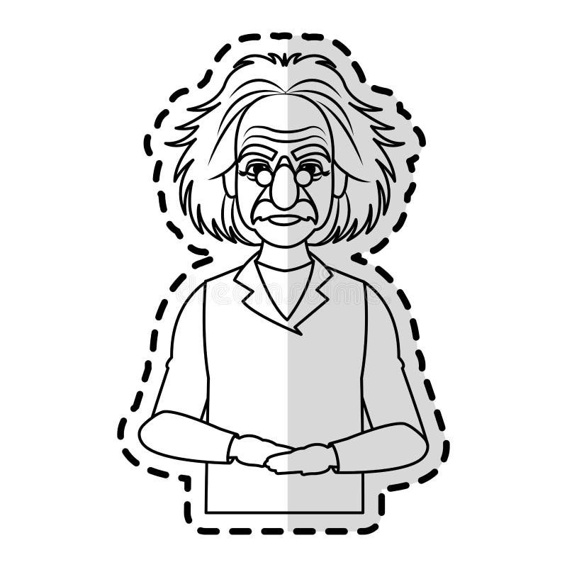 Einstein Sticker Stock Illustrations – 101 Einstein Sticker Stock ...