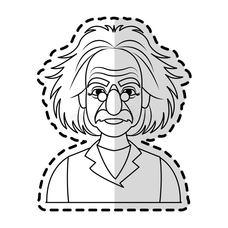 Einstein Sticker Stock Illustrations – 101 Einstein Sticker Stock ...