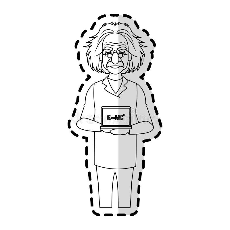 Albert einstein icon image stock illustration. Illustration of male ...