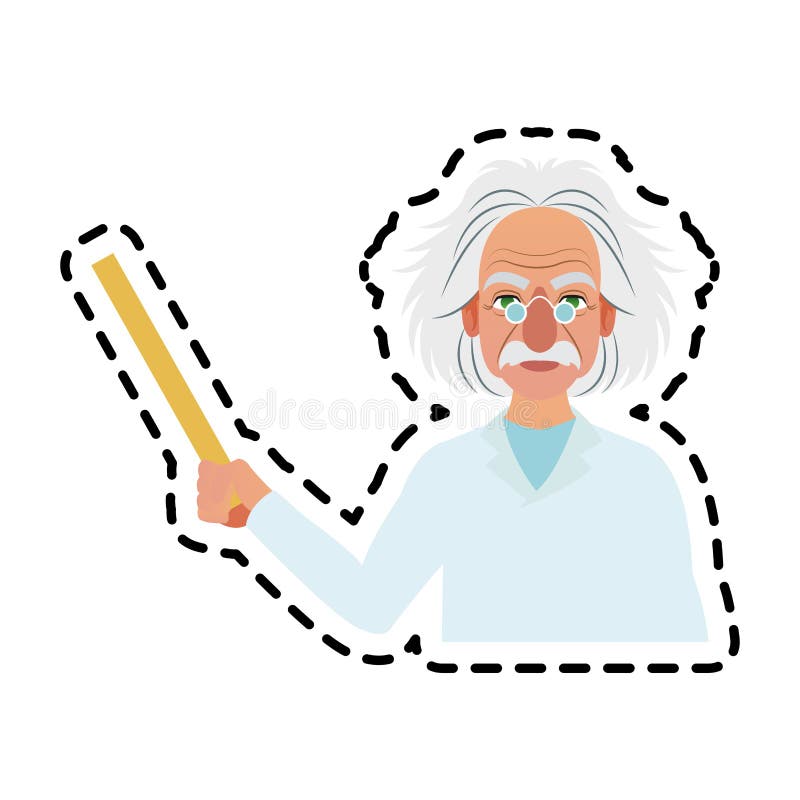 Albert Einstein Symbolsbild Stock Illustrationer - Illustration av ...