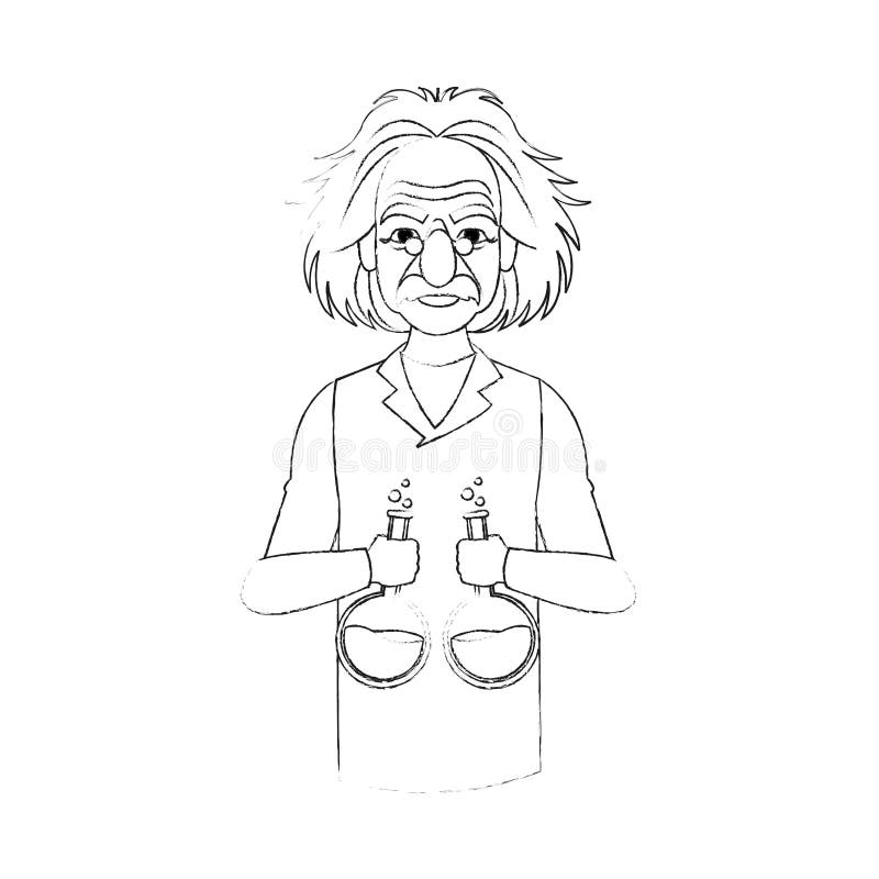 Albert Einstein Symbolsbild Stock Illustrationer - Illustration av ...