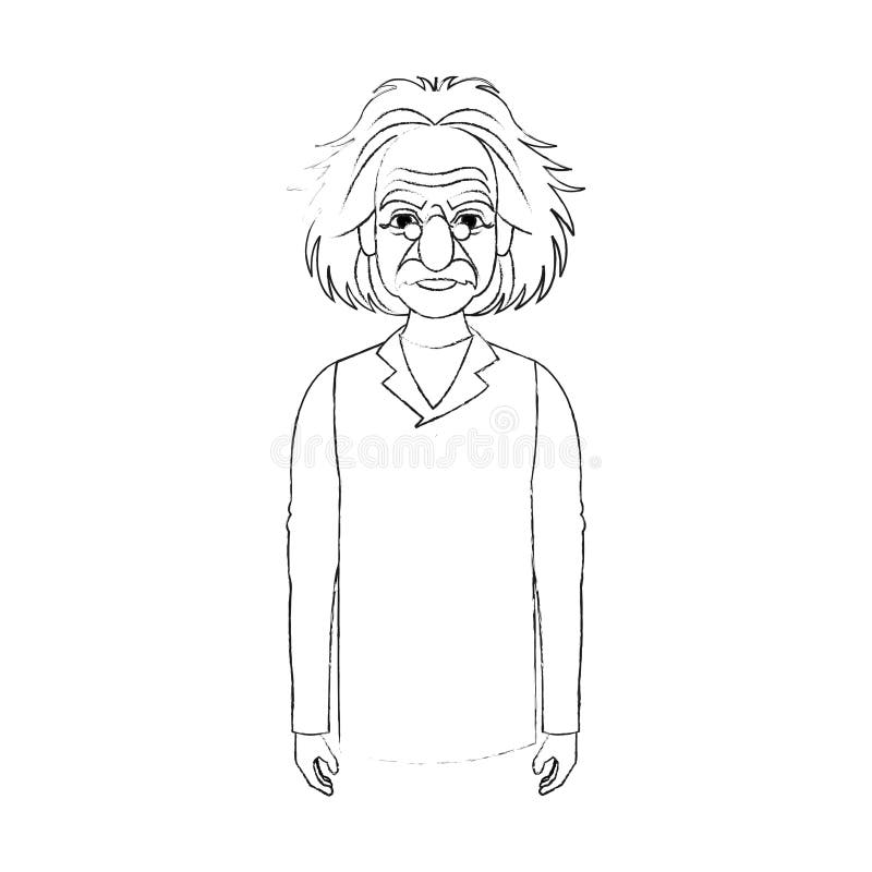 Albert Einstein Symbolsbild Stock Illustrationer - Illustration av ...