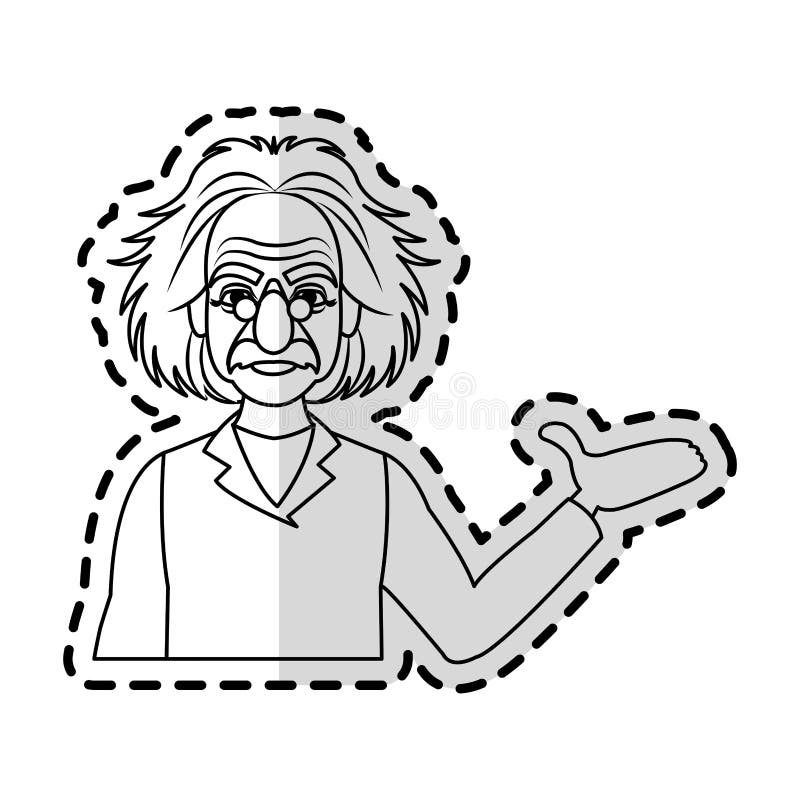 Albert Einstein Symbolsbild Stock Illustrationer - Illustration av ...