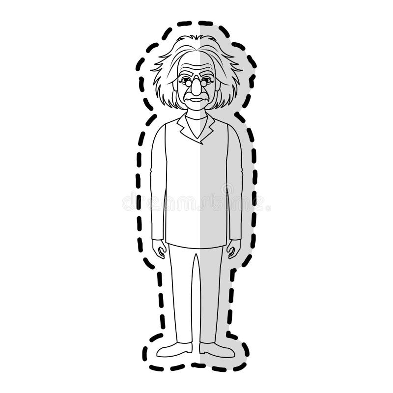 Albert Einstein Symbolsbild Stock Illustrationer - Illustration av ...