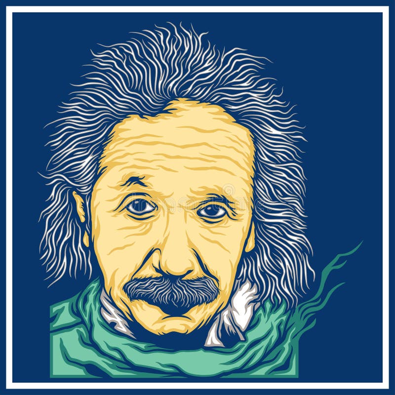 Albert Einstein Vector Illustration Immagine Editoriale - Immagine di ...