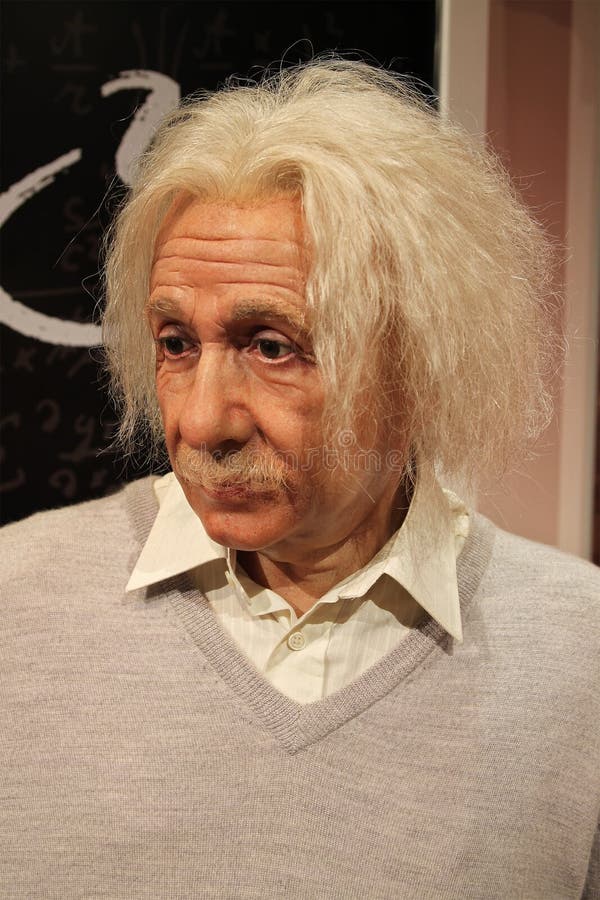 Albert Einstein Wax Statue, Closeup Editorial Stock Image - Image of ...