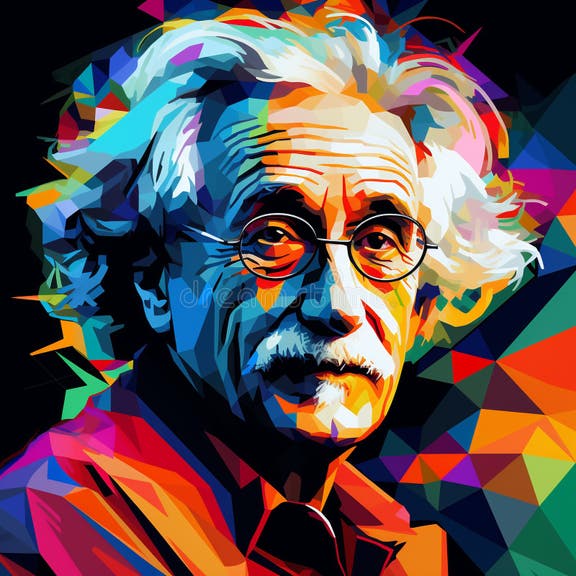 Albert Enstein Wpap Style Generative AI Stock Illustration ...