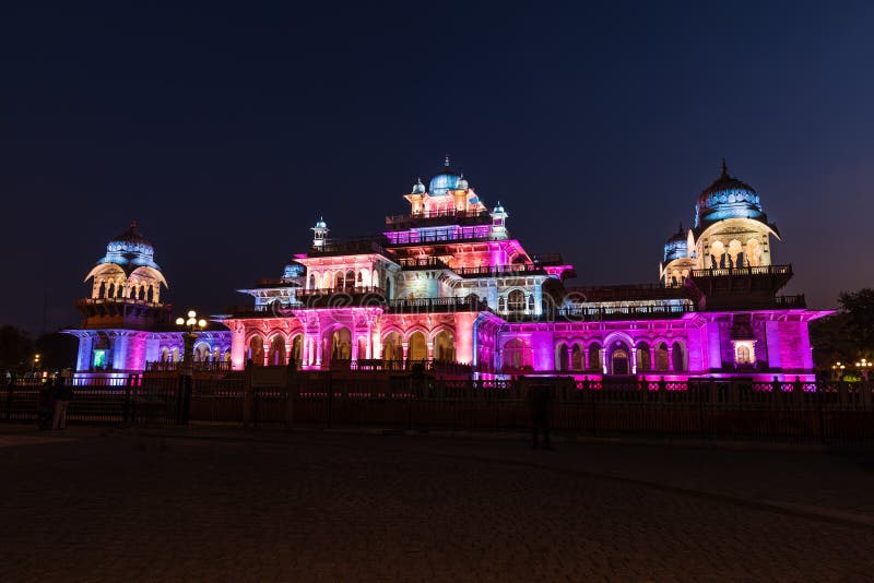 Albert Hall Museum in India, Jaipur, Night View Editorial Stock Image ...