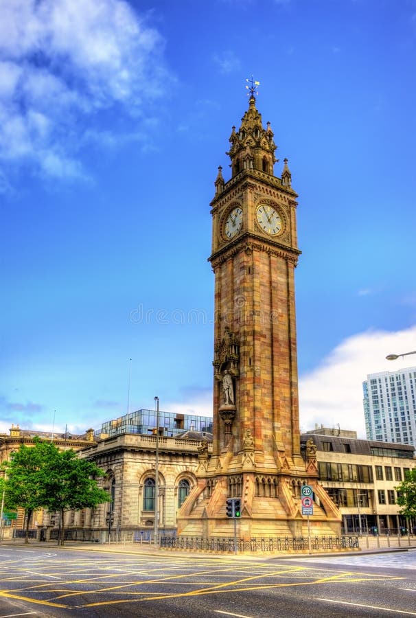 Albert Memorial Clock in Belfast Stock Image - Image of kingdom ...