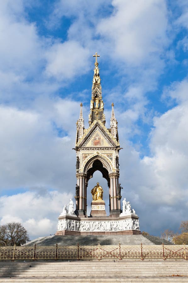 Albert Memorial at London, England Stock Image - Image of clouds, place ...