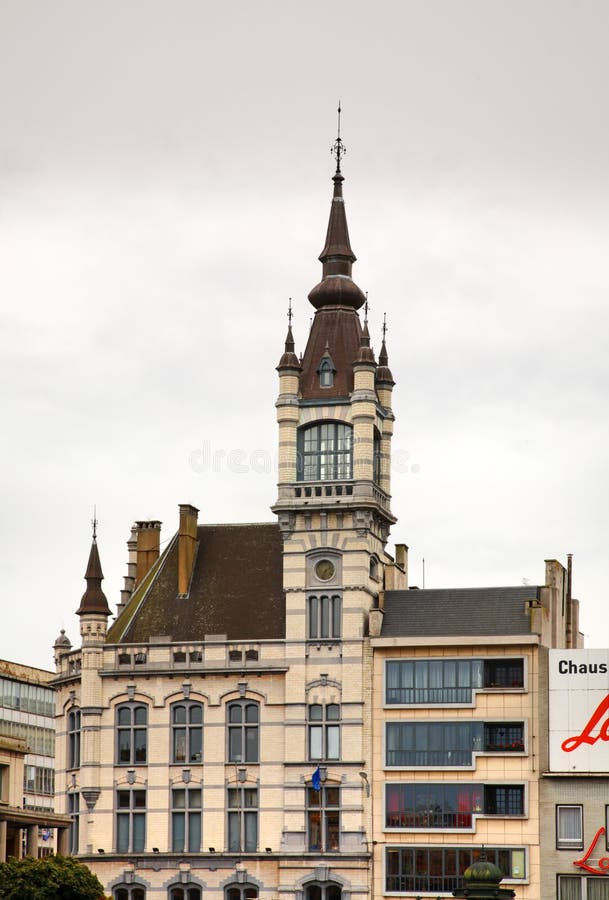 Albert Square in Charleroi. Belgium Editorial Image - Image of belgium ...