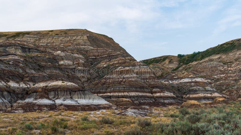 Alberta Badlands Near Drumheller, Alberta Stock Image - Image of high ...