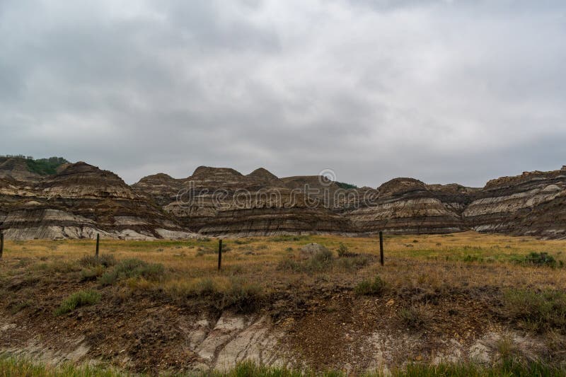 Alberta Badlands Near Drumheller, Alberta Stock Image - Image of canada ...