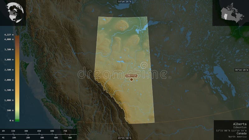 Alberta, Canada - Composition. Physical Stock Illustration ...