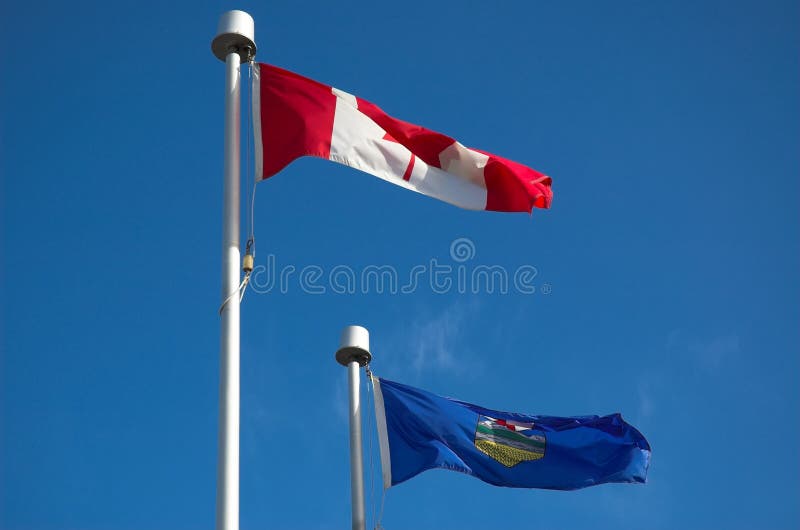 Alberta & Canada Flag stock photo. Image of flag, canadian - 2368572