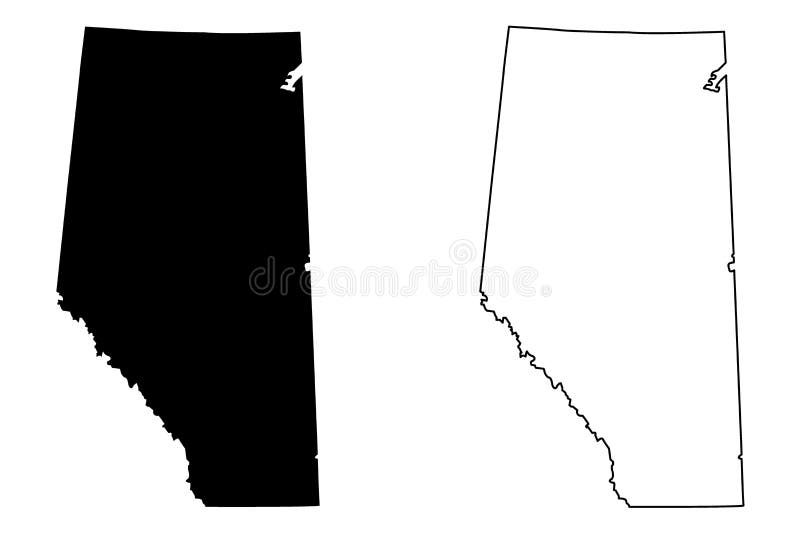 Alberta Canada map vector stock vector. Illustration of area - 124190209