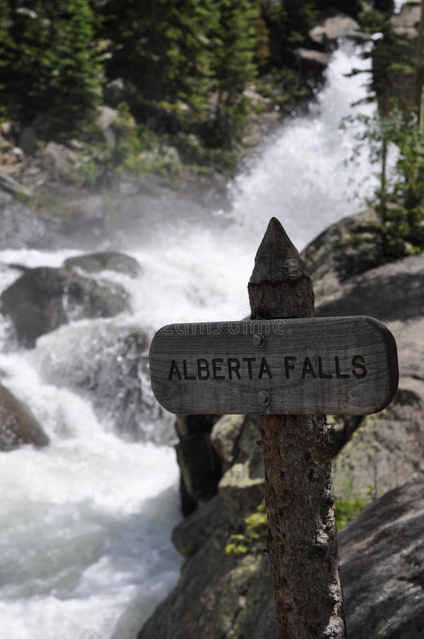 Alberta Falls In Rocky Mountain National Park Stock Photo - Image of ...