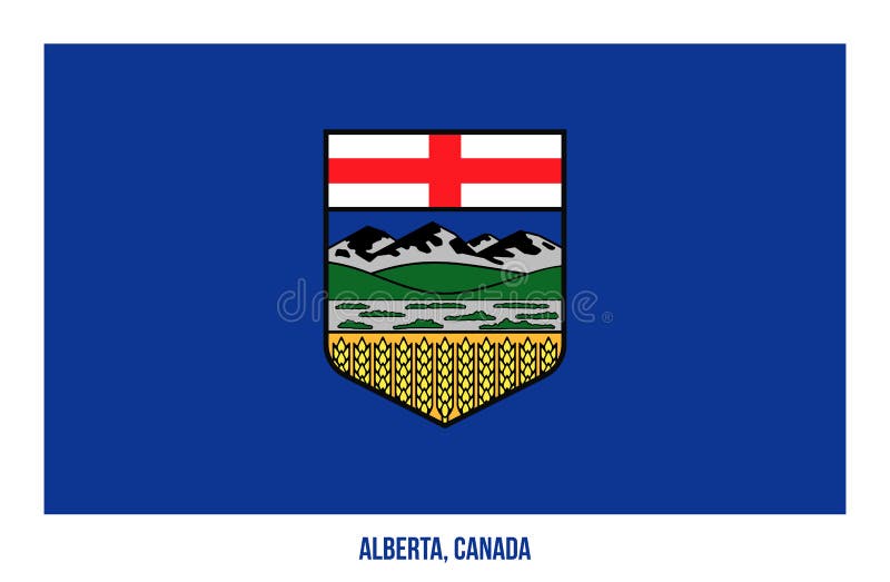 Alberta Flag. Waving Flag of Alberta Province, Canada Stock ...