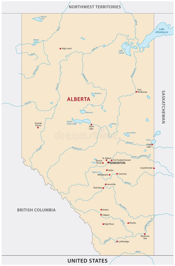 Alberta map stock vector. Illustration of america, border - 47430818