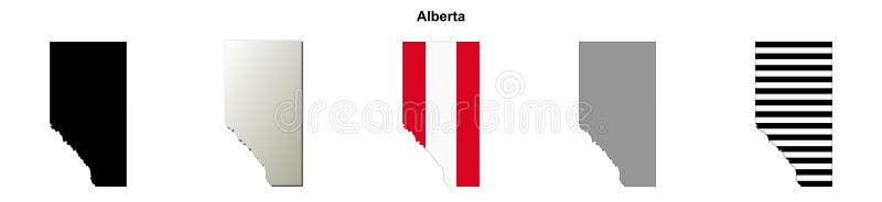 Alberta outline map stock vector. Illustration of geography - 385539339