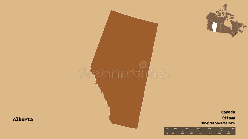 Alberta, Province of Canada, Zoomed. Pattern Stock Illustration ...