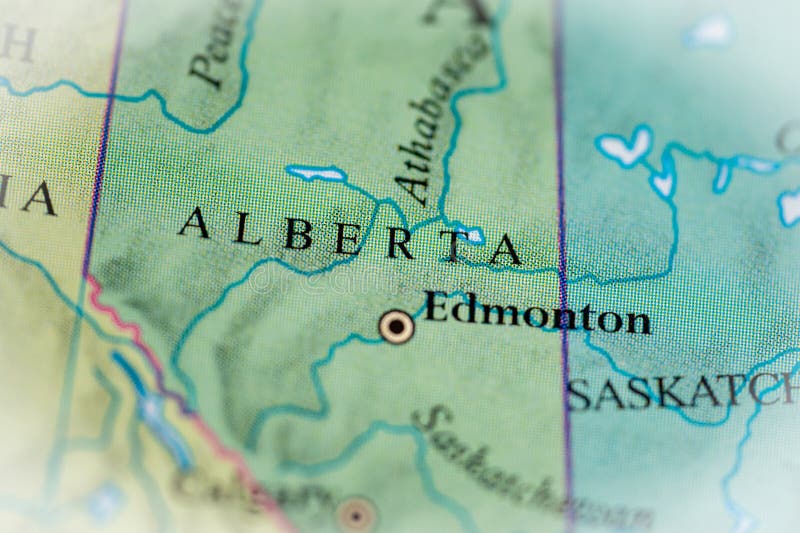 Alberta State, Canada Highlighted on a World Map Stock Photo - Image of ...