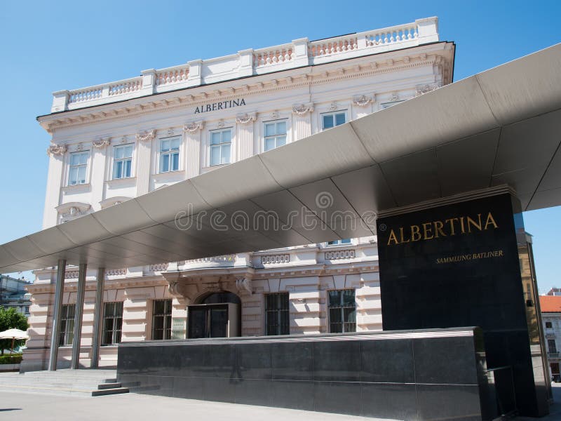 Vienna - Albertina Gallery and Archduke Albrecht Stock Image - Image of ...